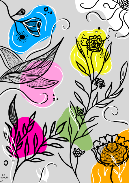 Mural de flores - ibisPaint