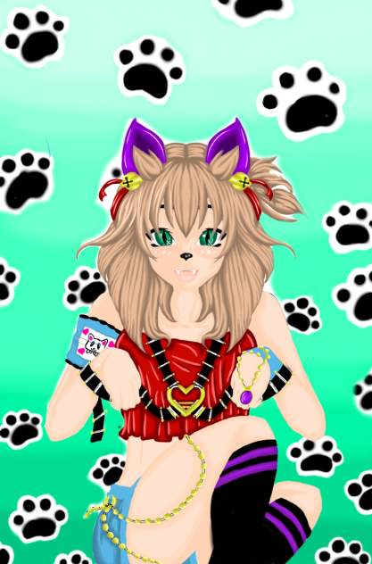 dog wolf girl - ibisPaint