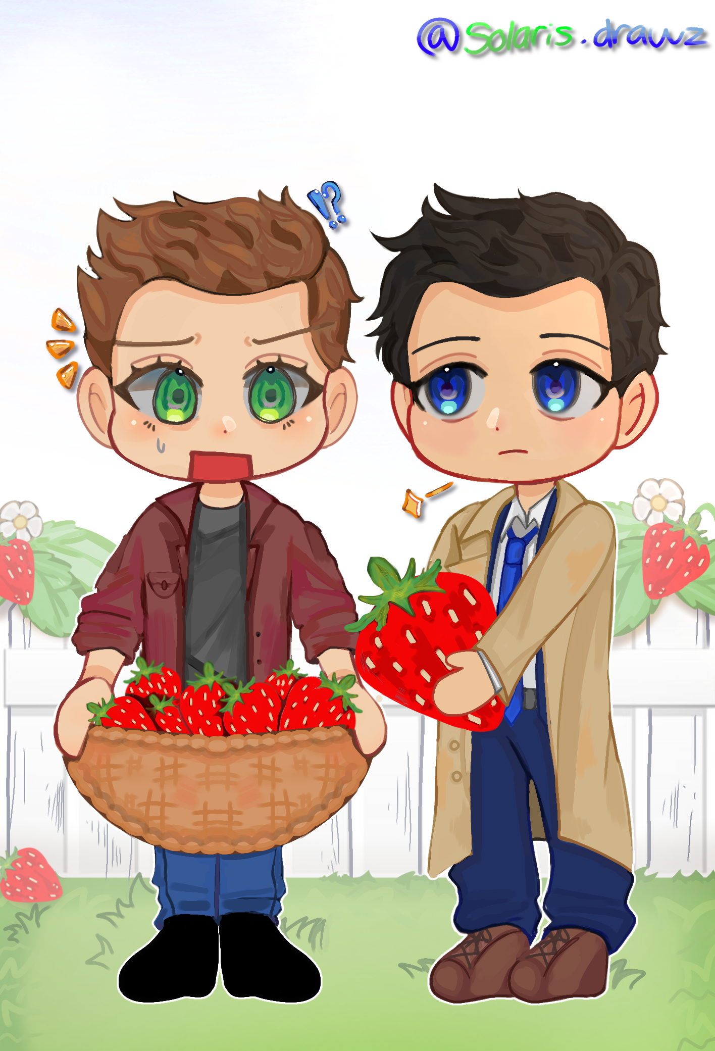 [CHIBI]- cas x dean x 🍓 - ibisPaint