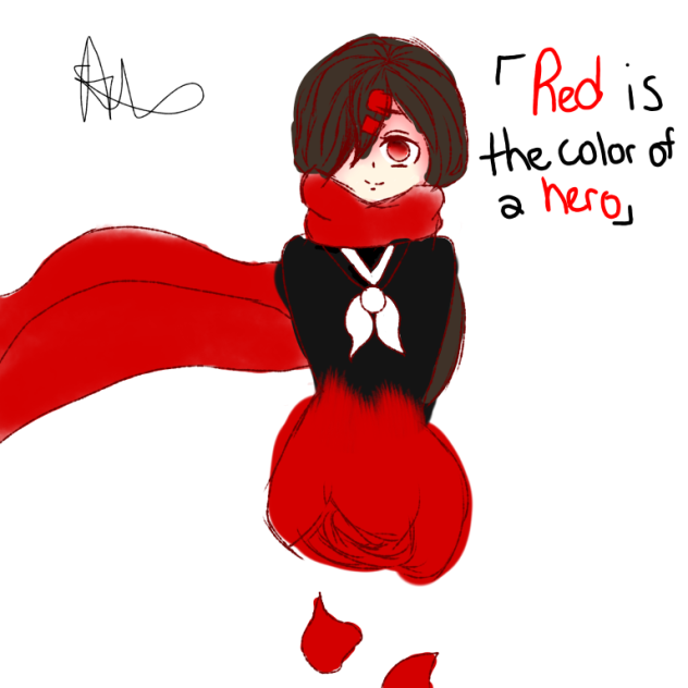 「Red is the color of a hero」 - ibisPaint