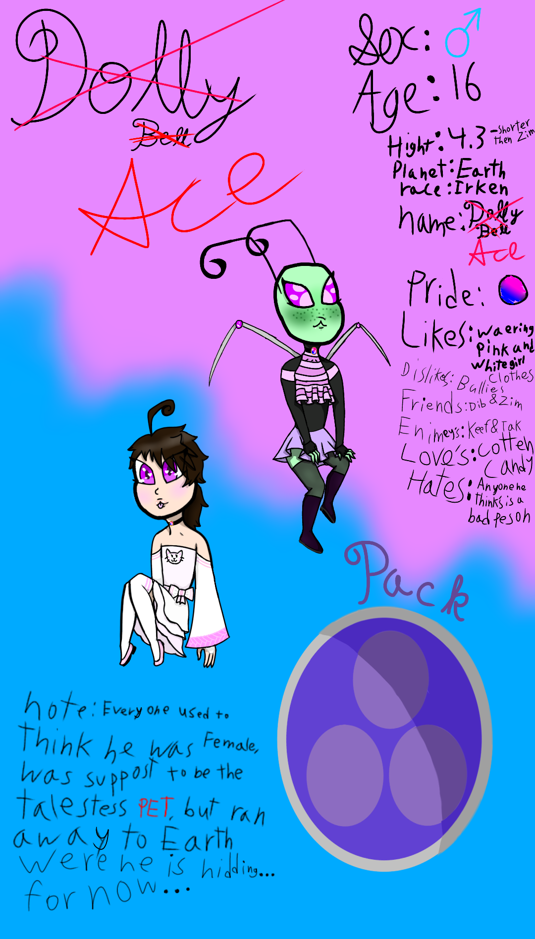 Invader zim OC Ace - ibisPaint