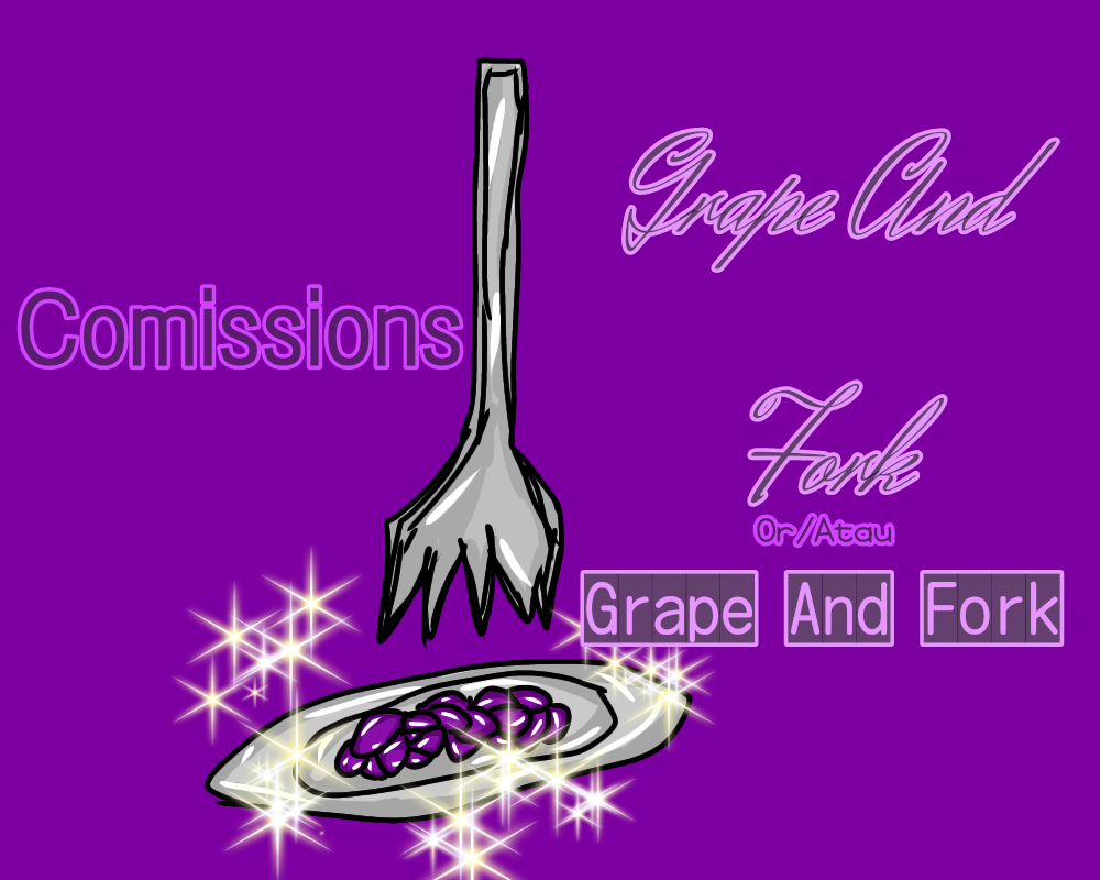 Grape And Fork - ibisPaint