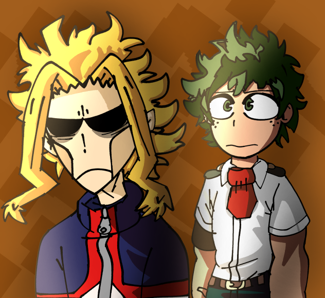 All Might And Deku fanart - ibisPaint