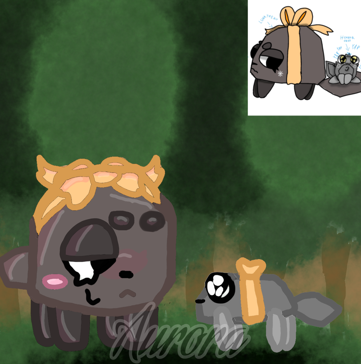 Hehe Coal and pebs me n my bff - ibisPaint