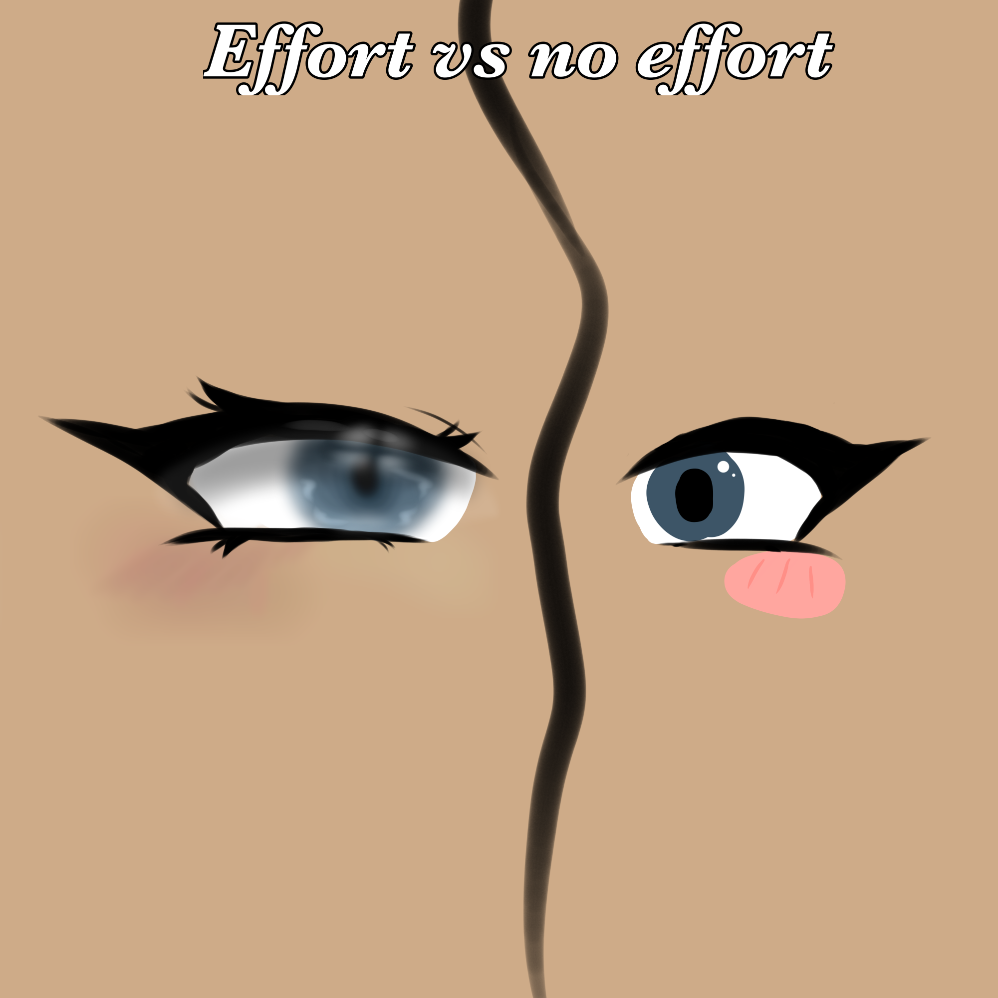 Effort vs No Effort - ibisPaint