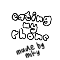 eating my phone - ibisPaint