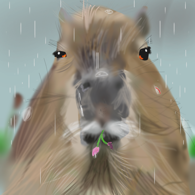 Stormy capybara - ibisPaint