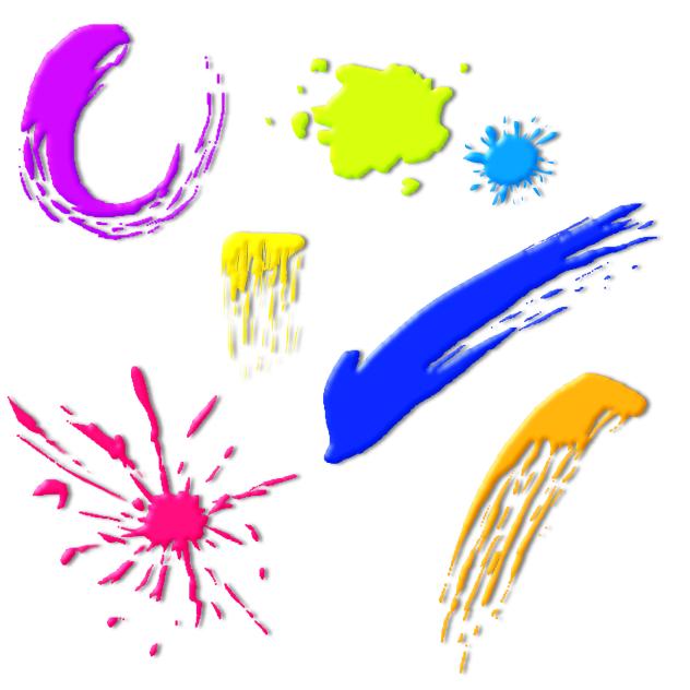 3D paint splotches and strokes - ibisPaint