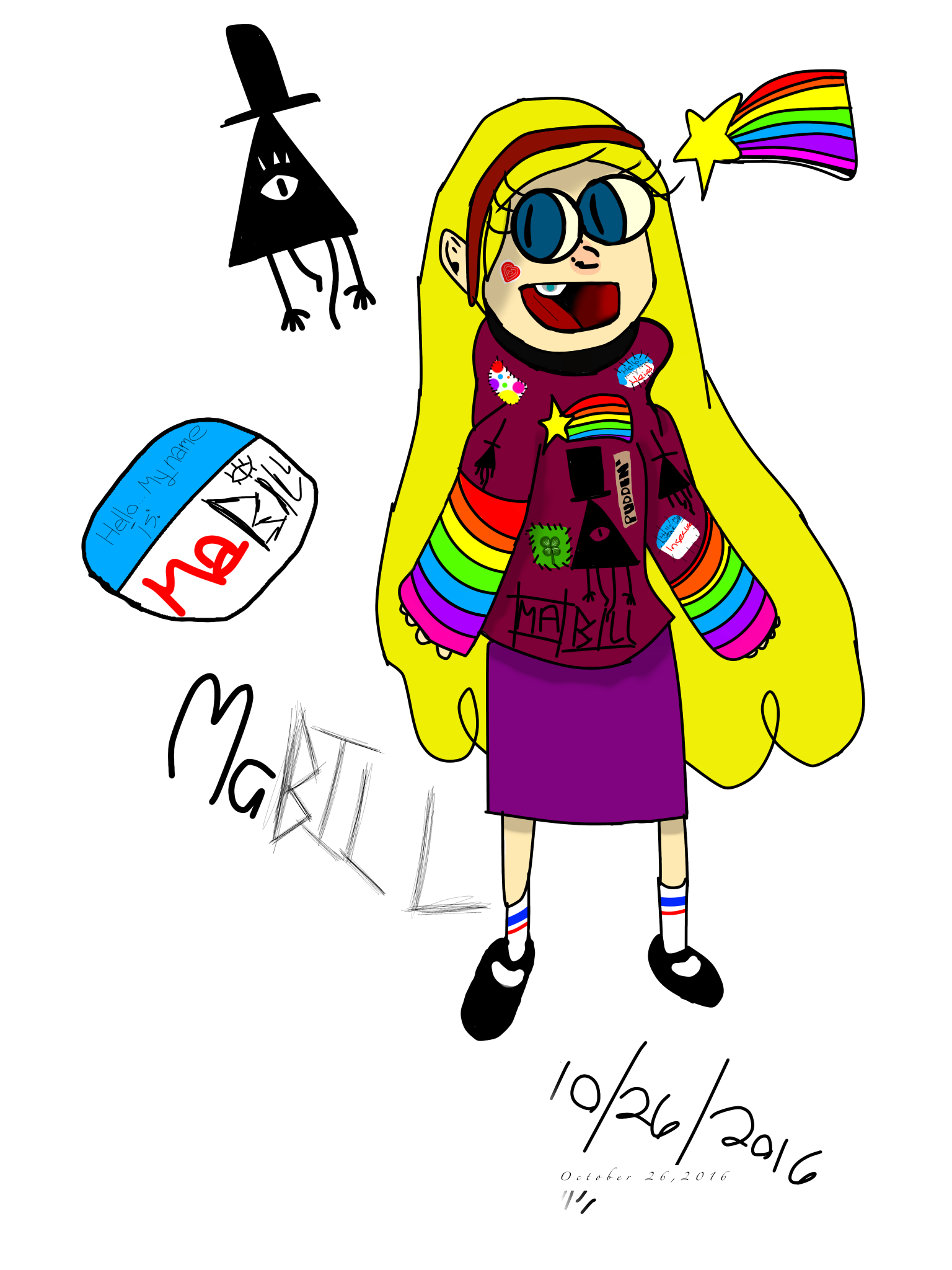 MABILL. Gravity Falls. Mabel x Bill - ibisPaint
