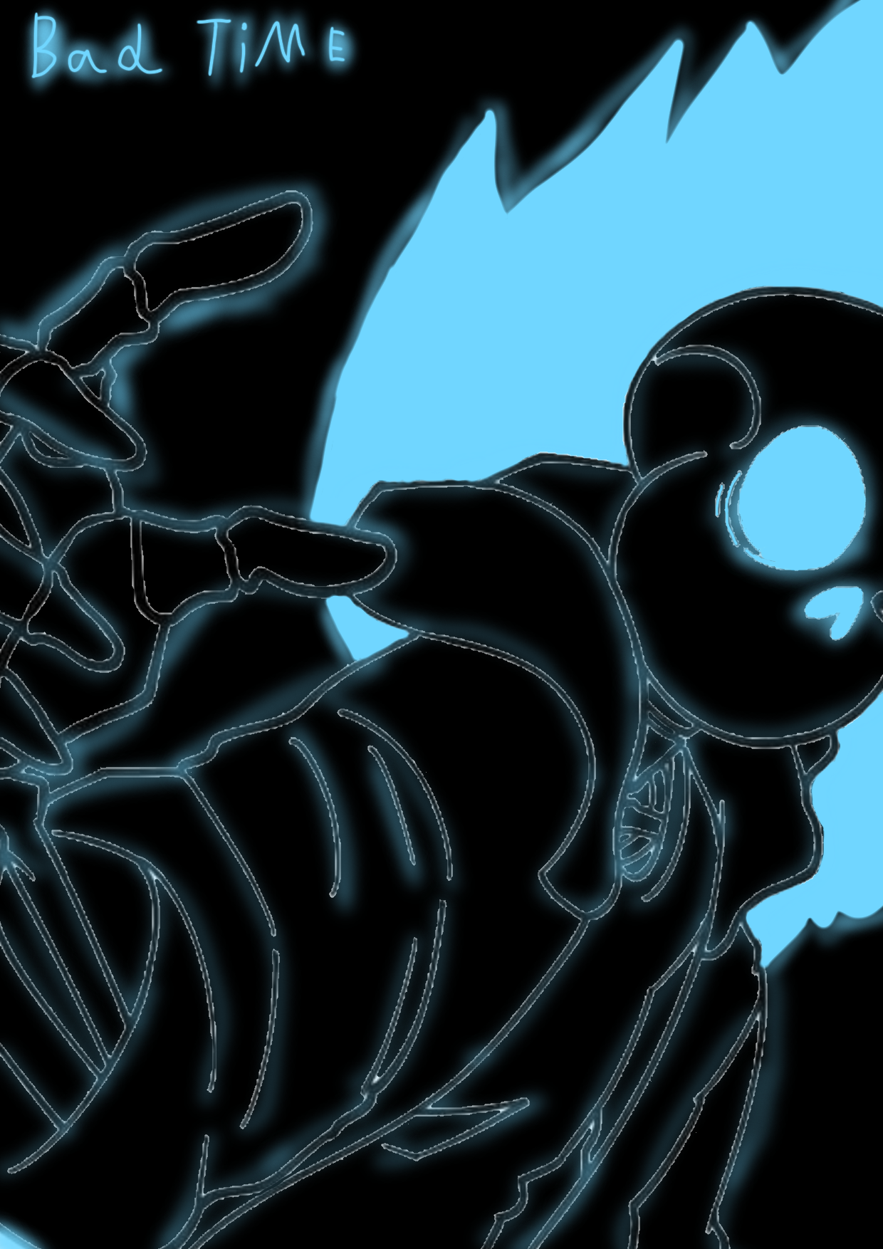 fnf sans indie cross bad time - ibisPaint