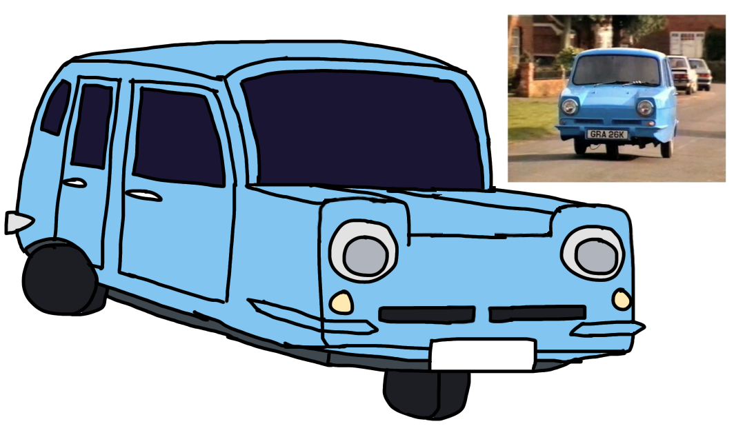 Three wheeled car from Mr Bean - ibisPaint
