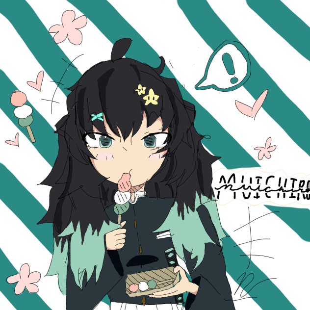 muichiro eats MOCHI - ibisPaint
