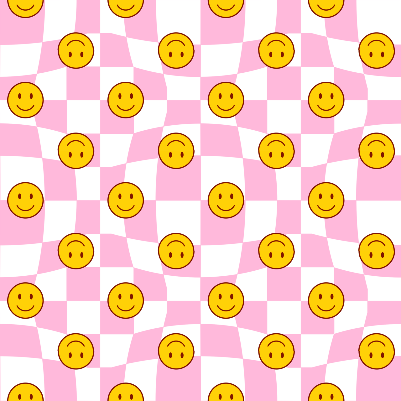 y2k smiley face pattern - ibisPaint