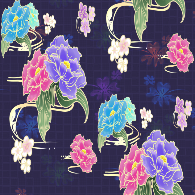 IBM1415 kimono pattern e - ibisPaint