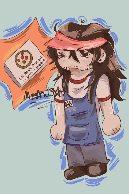 over done pizza man - ibisPaint