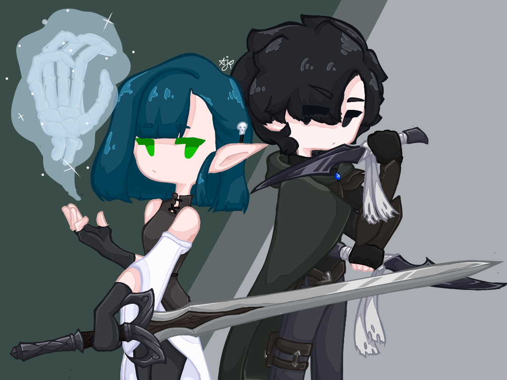 Jade and Asch DnD - ibisPaint