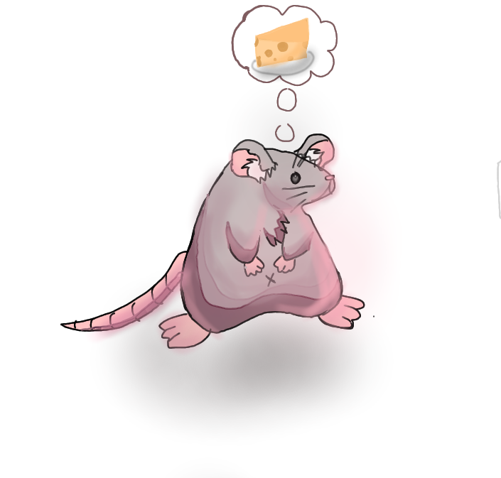 rata pensando en queso - ibisPaint