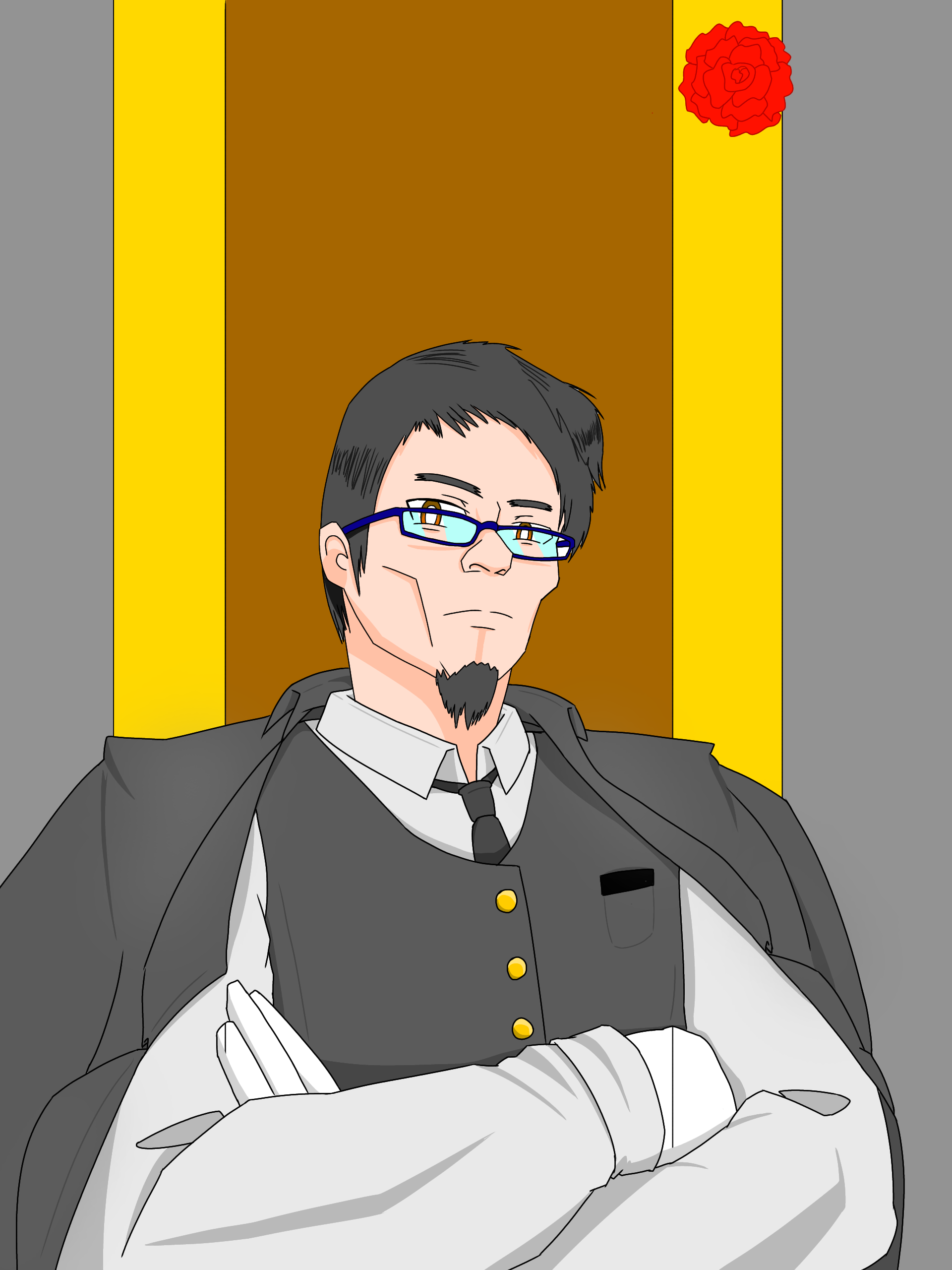 Drawing someone and turn into Mafia - ibisPaint