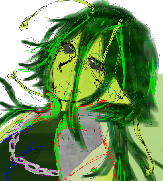 Alien girl wip - ibisPaint