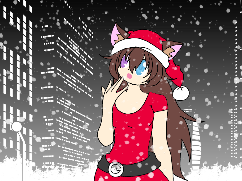 Christmas Neko (late upload) - ibisPaint