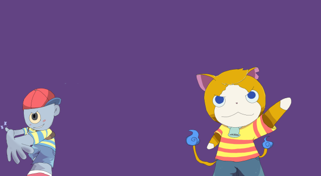Tomnyan(as Lucas) and Boyclops(as Ness) - ibisPaint