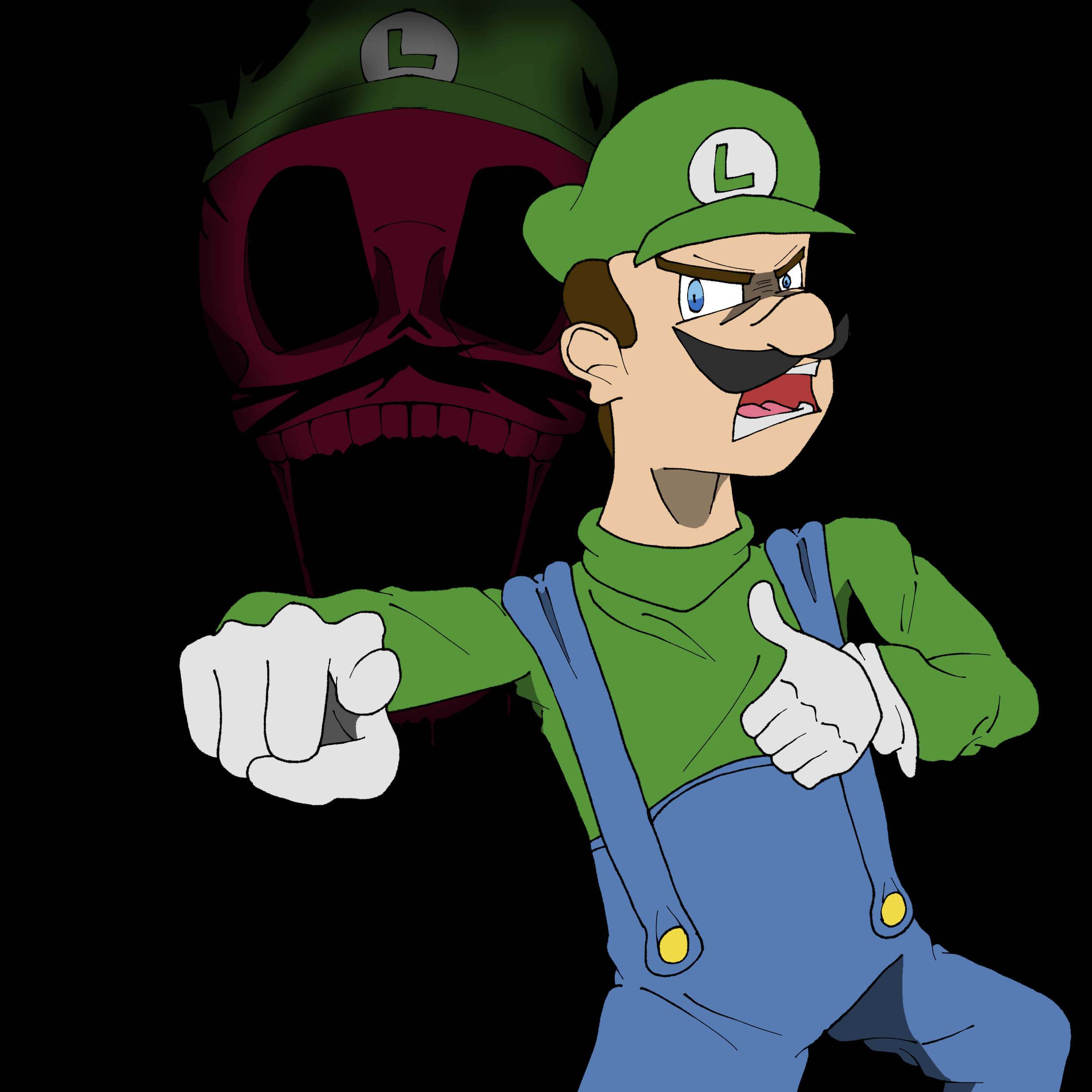 久しぶりに描いた Oh god no Luigi - ibisPaint