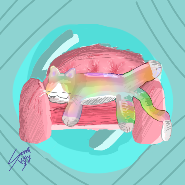 Cat sleeping - ibisPaint