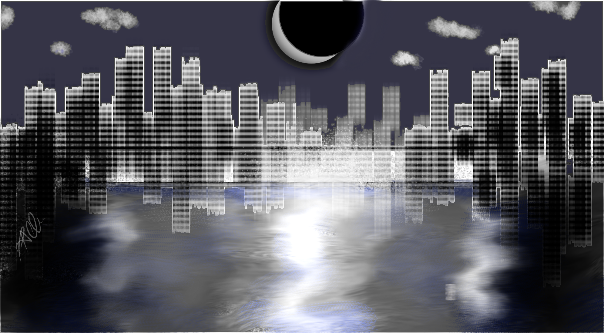 Night scape - ibisPaint