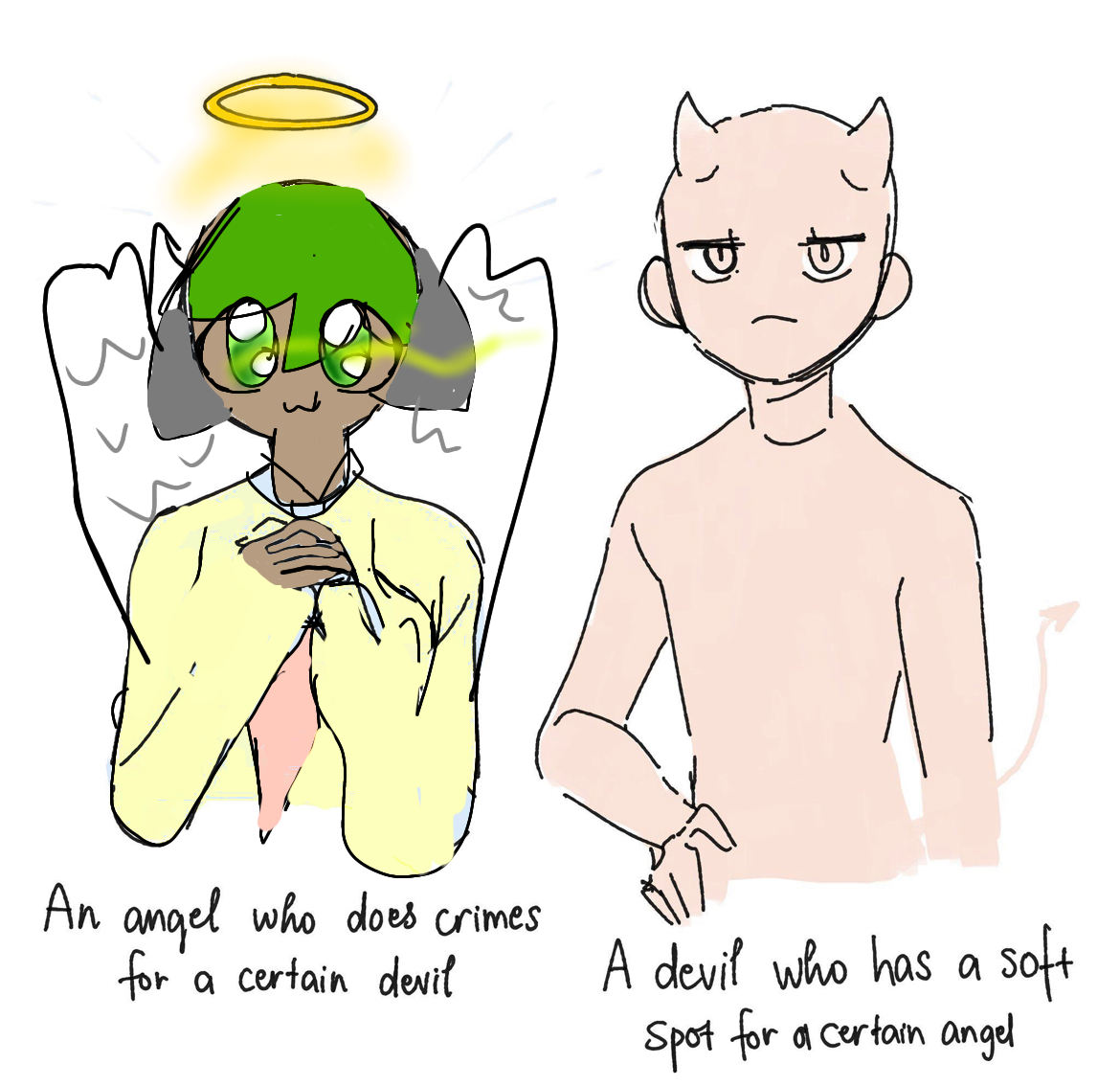 angel and devil collab - ibisPaint