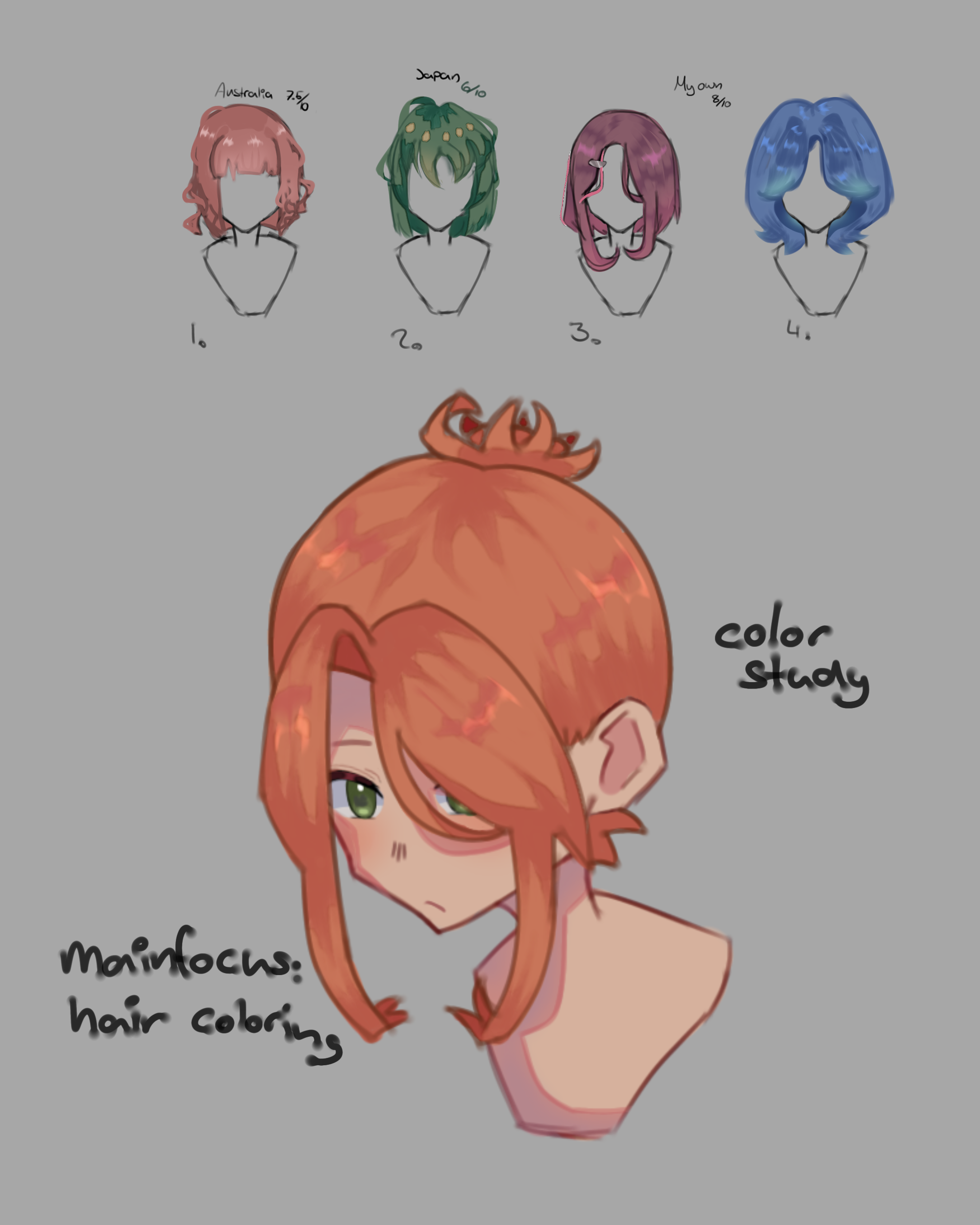 Hair rendering study - ibisPaint