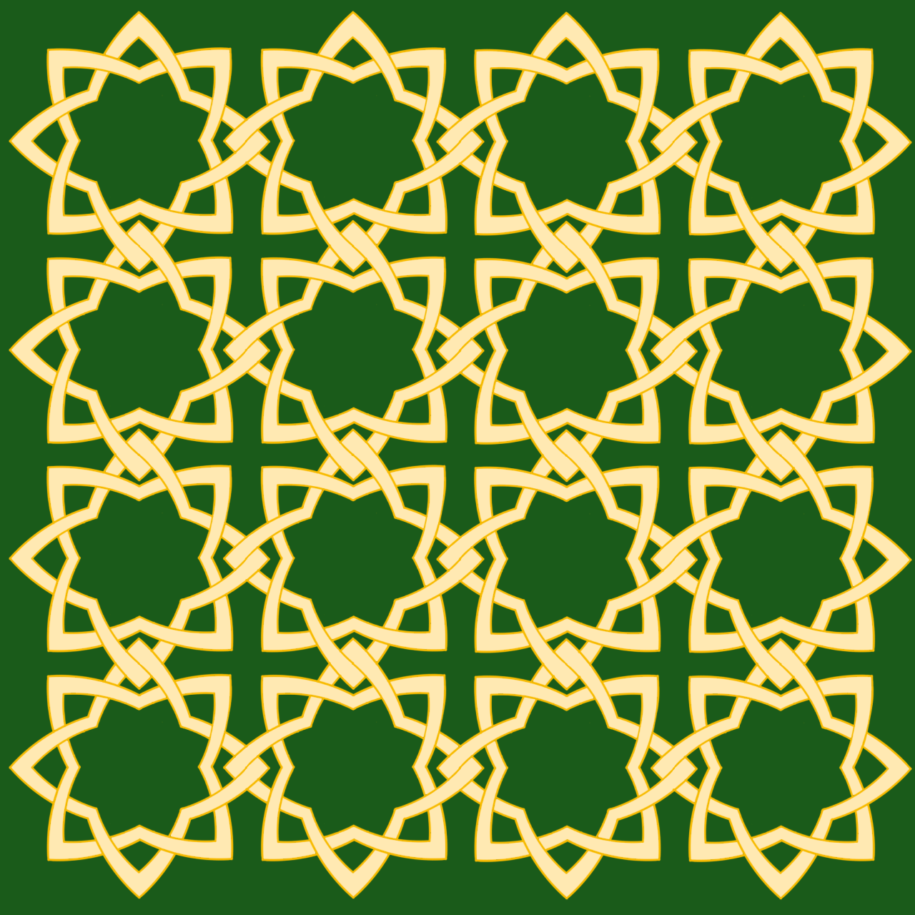 Pattern Arabesque Geometric 2 Green - ibisPaint