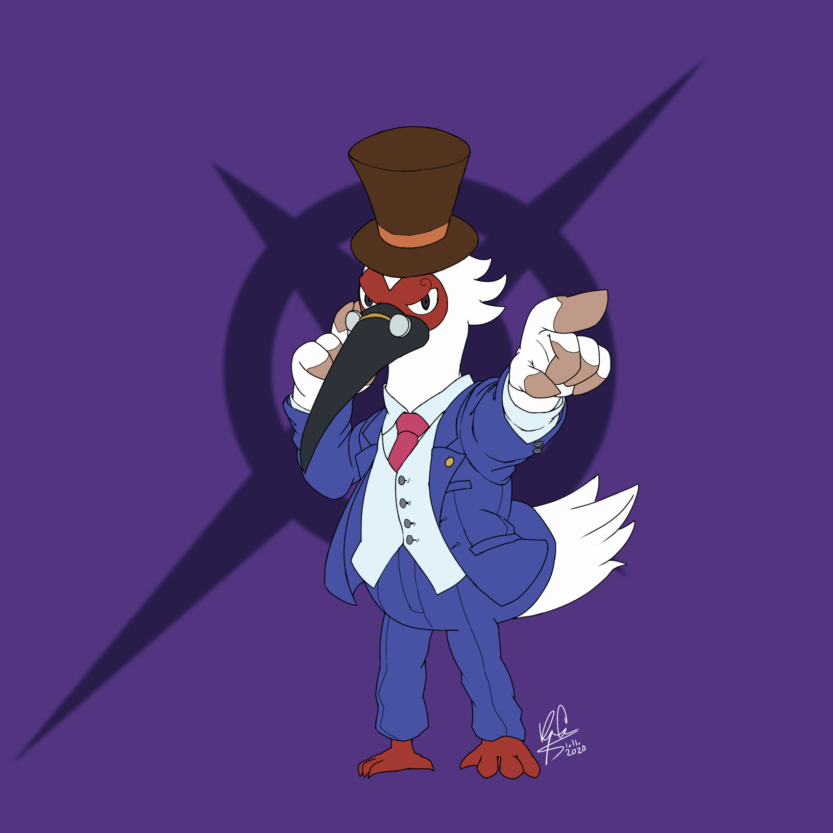 Professor Plumage as Phoenix Wright - ibisPaint