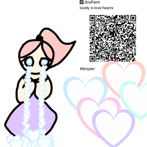 lovely in love hearts - ibisPaint