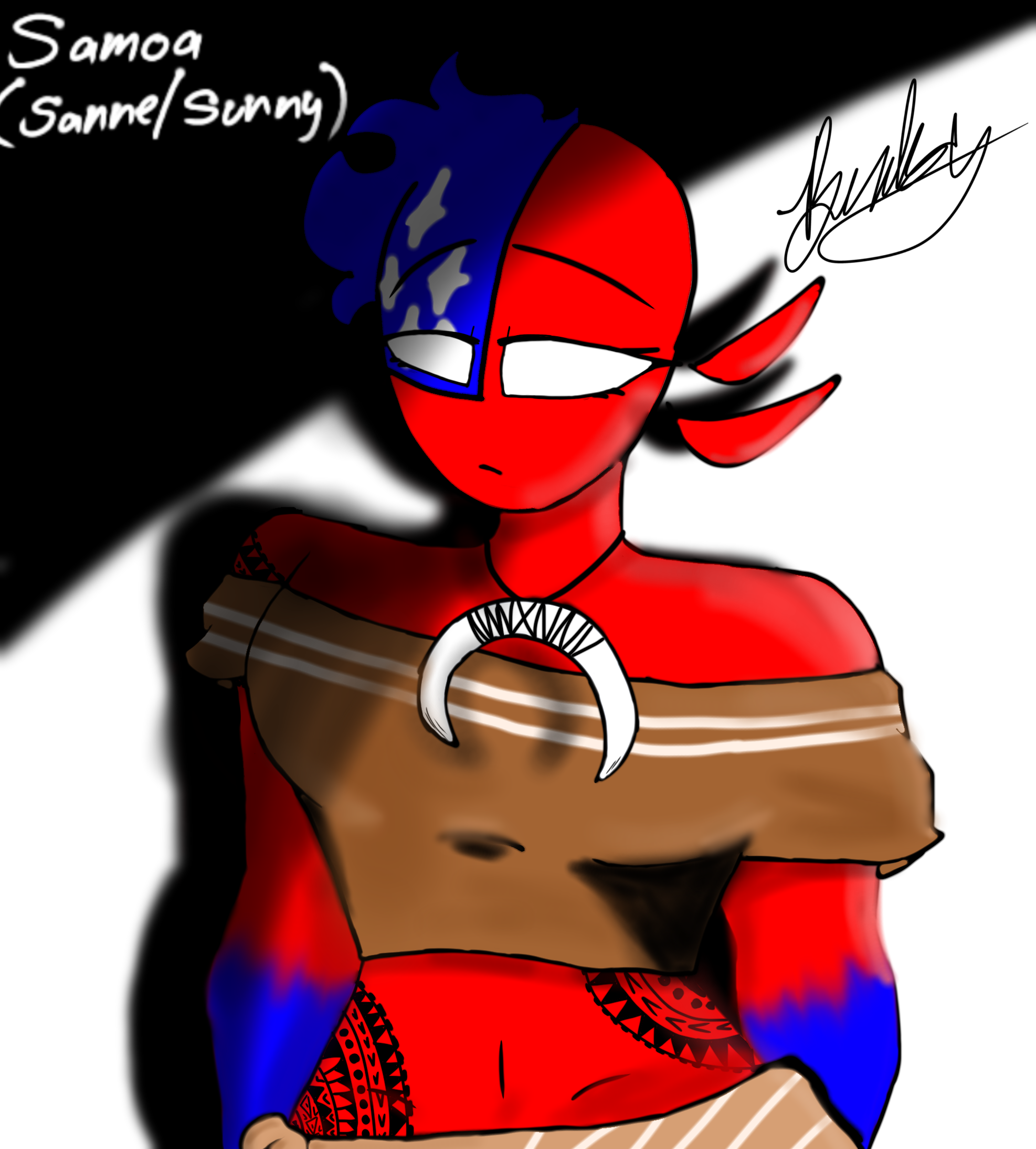 Samoa as a CountryHuman - ibisPaint