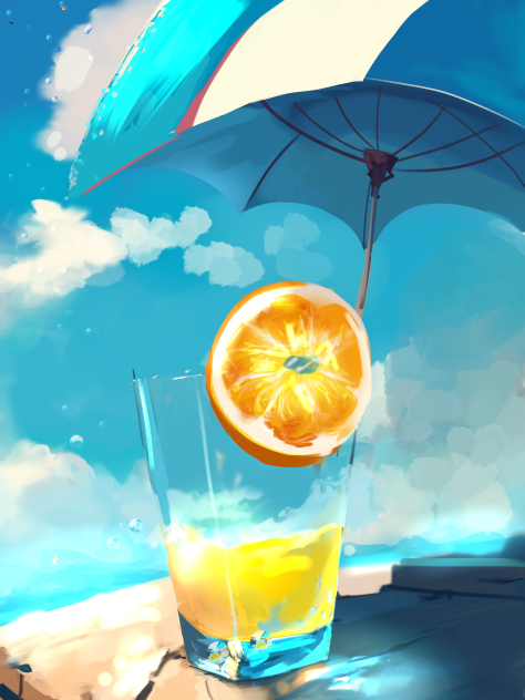 Relaxing in summer - ibisPaint