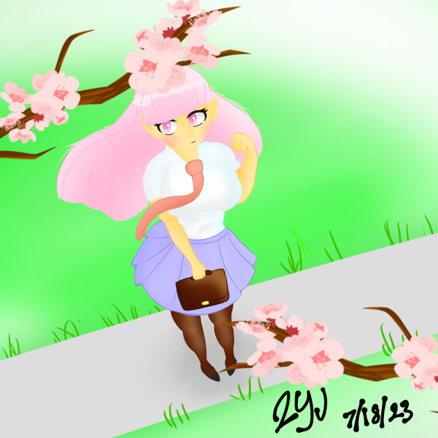 Sakura Schoolgirl - ibisPaint