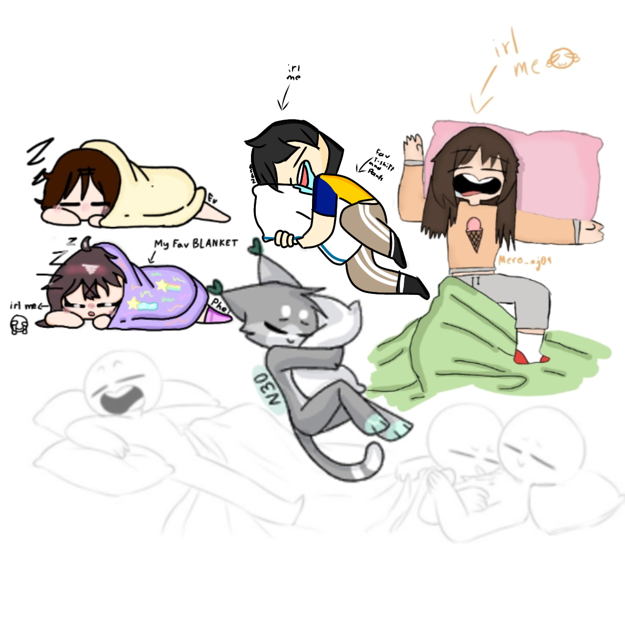 sleeping collab! - ibisPaint