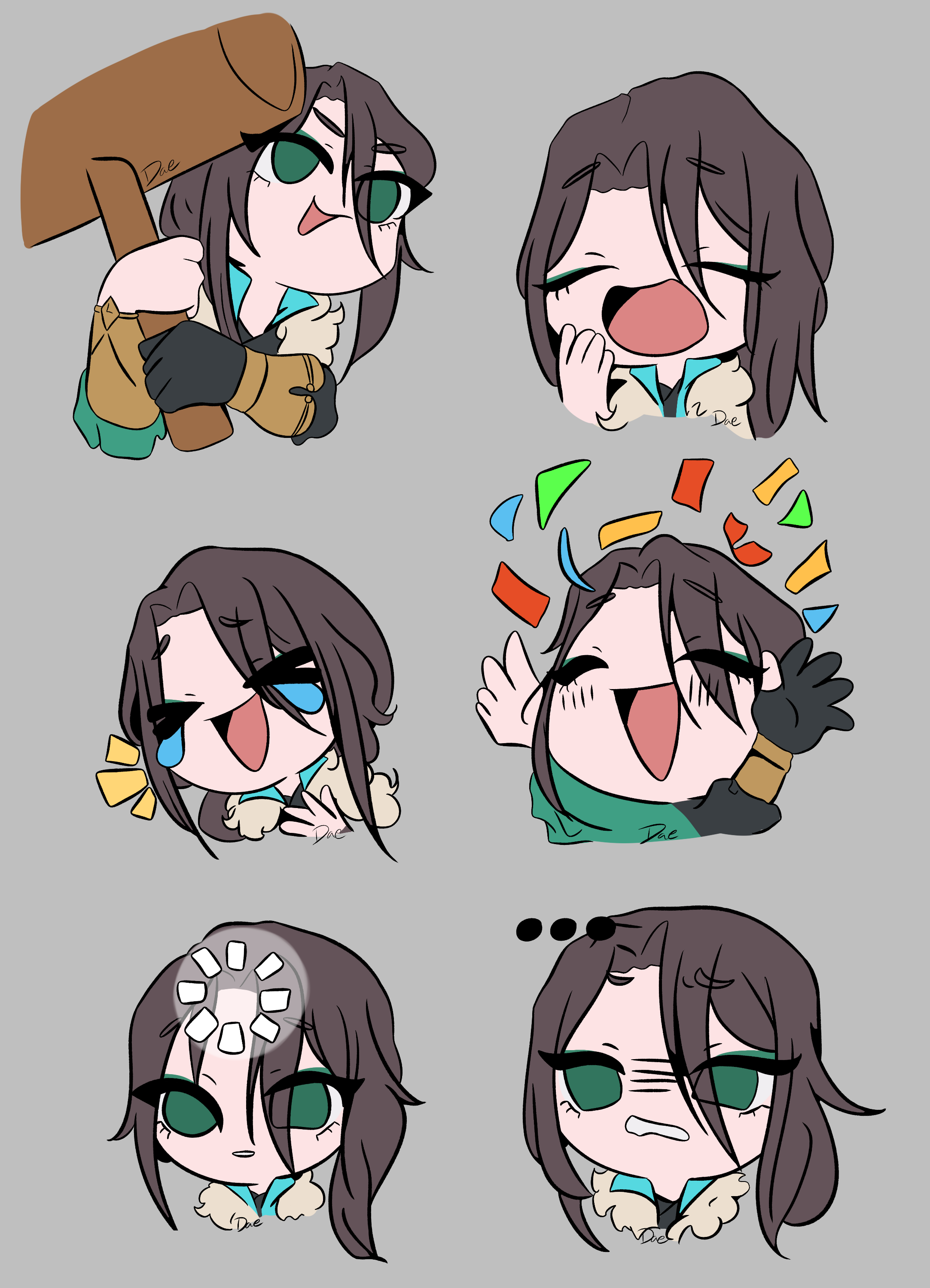 Qi Rong stickers - ibisPaint