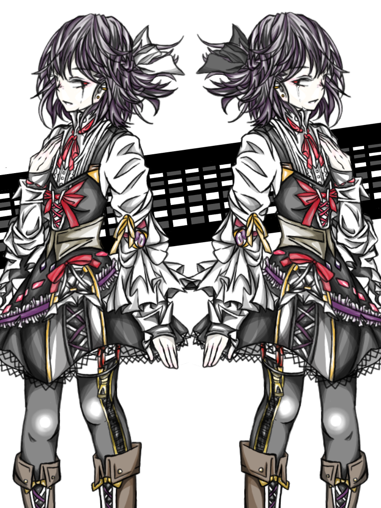 Black tears, White tears. - ibisPaint