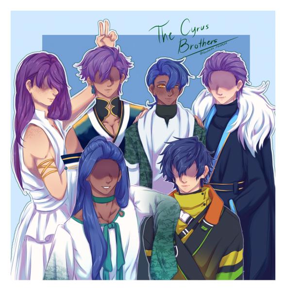 Austin and his 5 big bros - ibisPaint