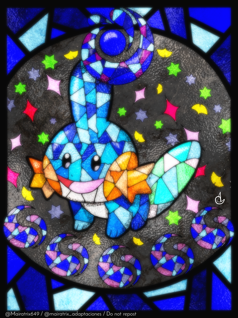 Mudkip ミズゴロウ (Stained Glass Version) - ibisPaint