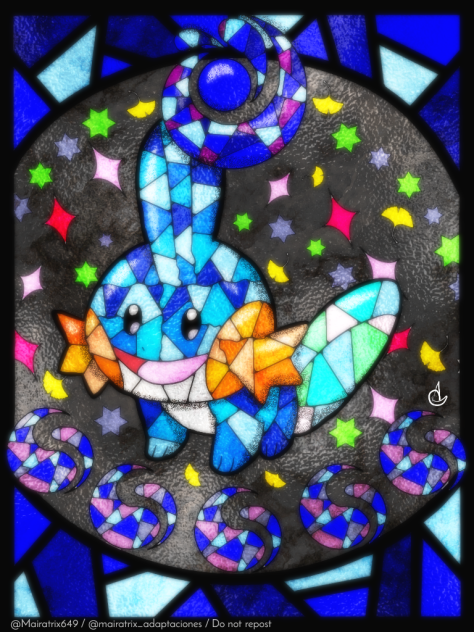 Mudkip ミズゴロウ (Stained Glass Version) - ibisPaint