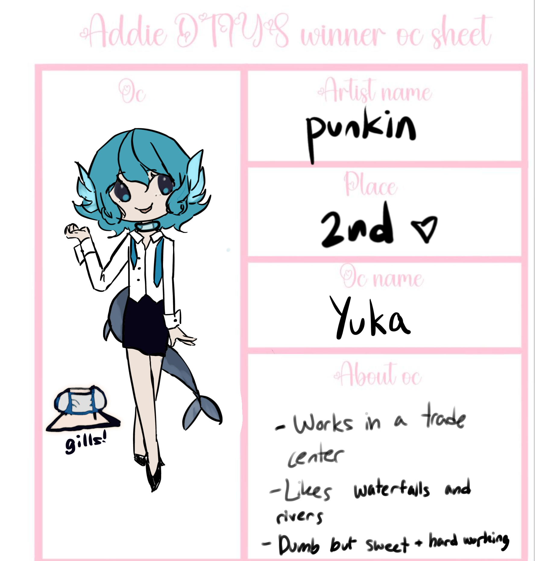 Prize sheet for Addie - ibisPaint