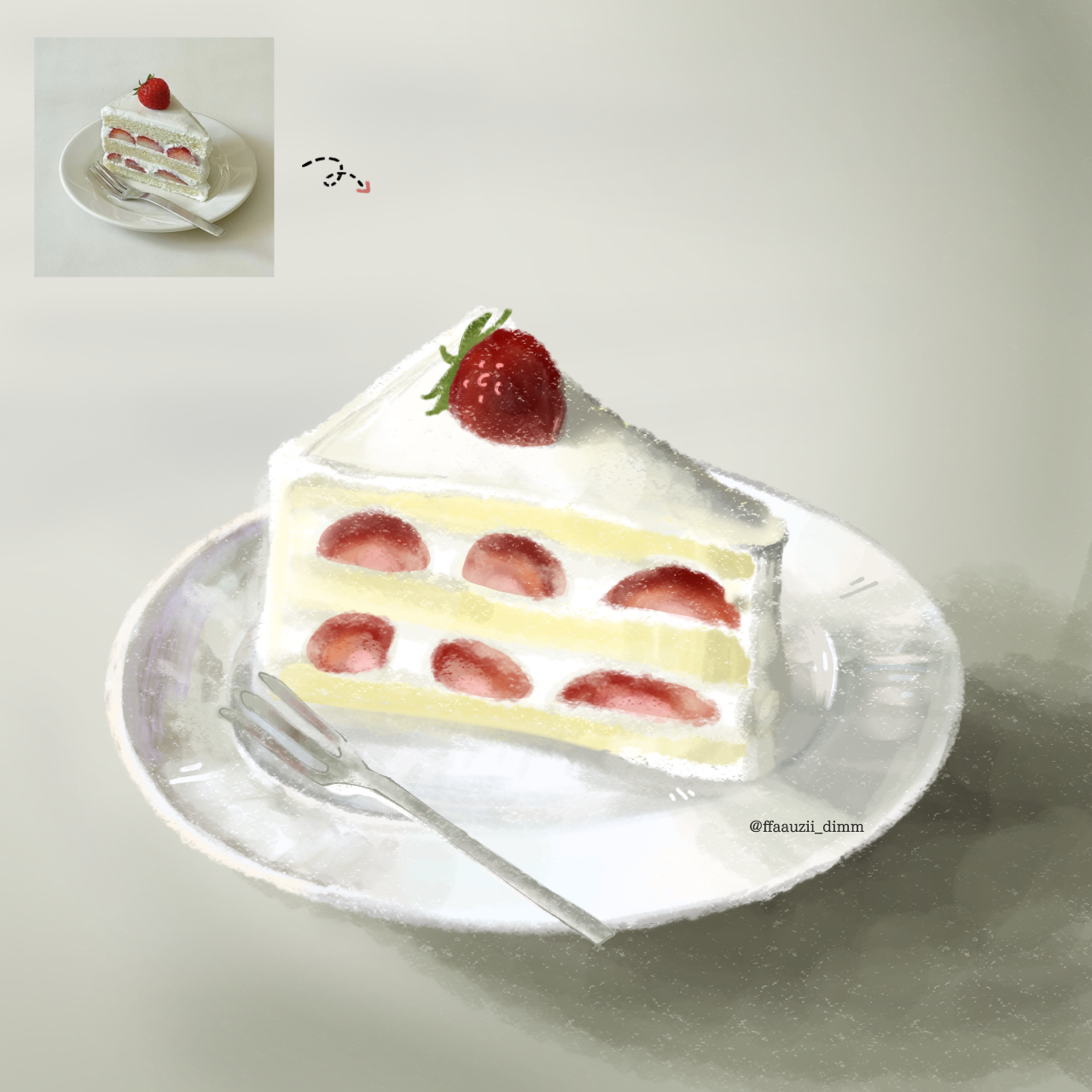 Strawberry Cake - ibisPaint