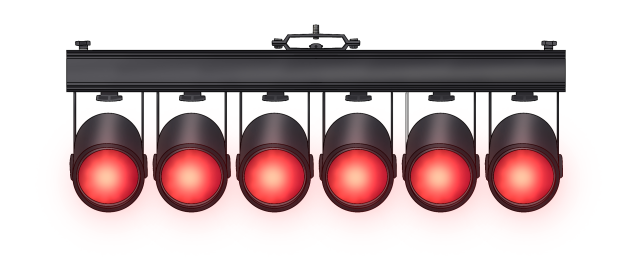 row of spotlights - ibisPaint