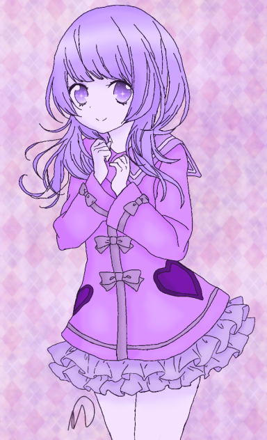 Grape Anime Girl - ibisPaint