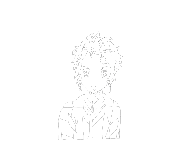 💚🖤Tanjiro Kamado line art💚🖤 - ibisPaint