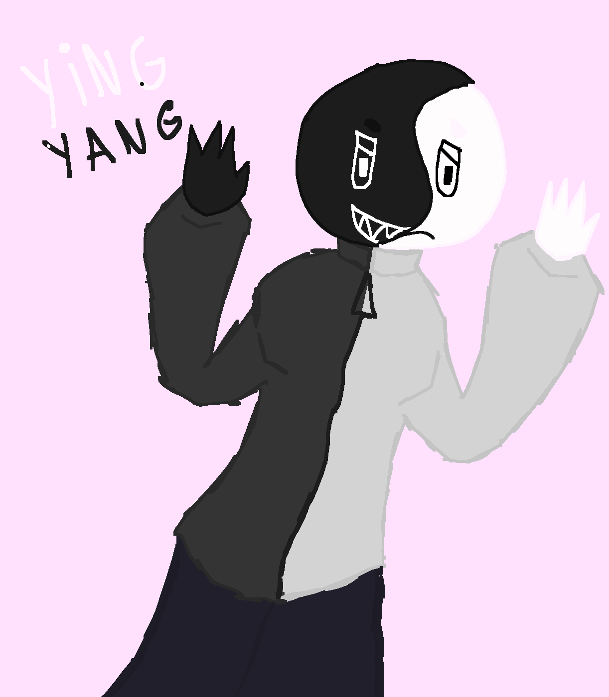 🤍Ying Yang but my style🖤 - ibisPaint