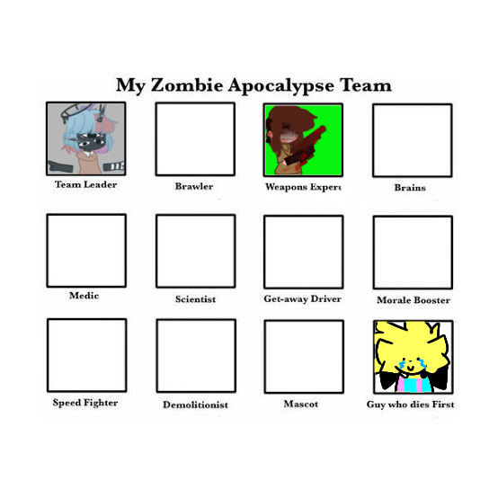 My zombie apocalypse team collab - ibisPaint