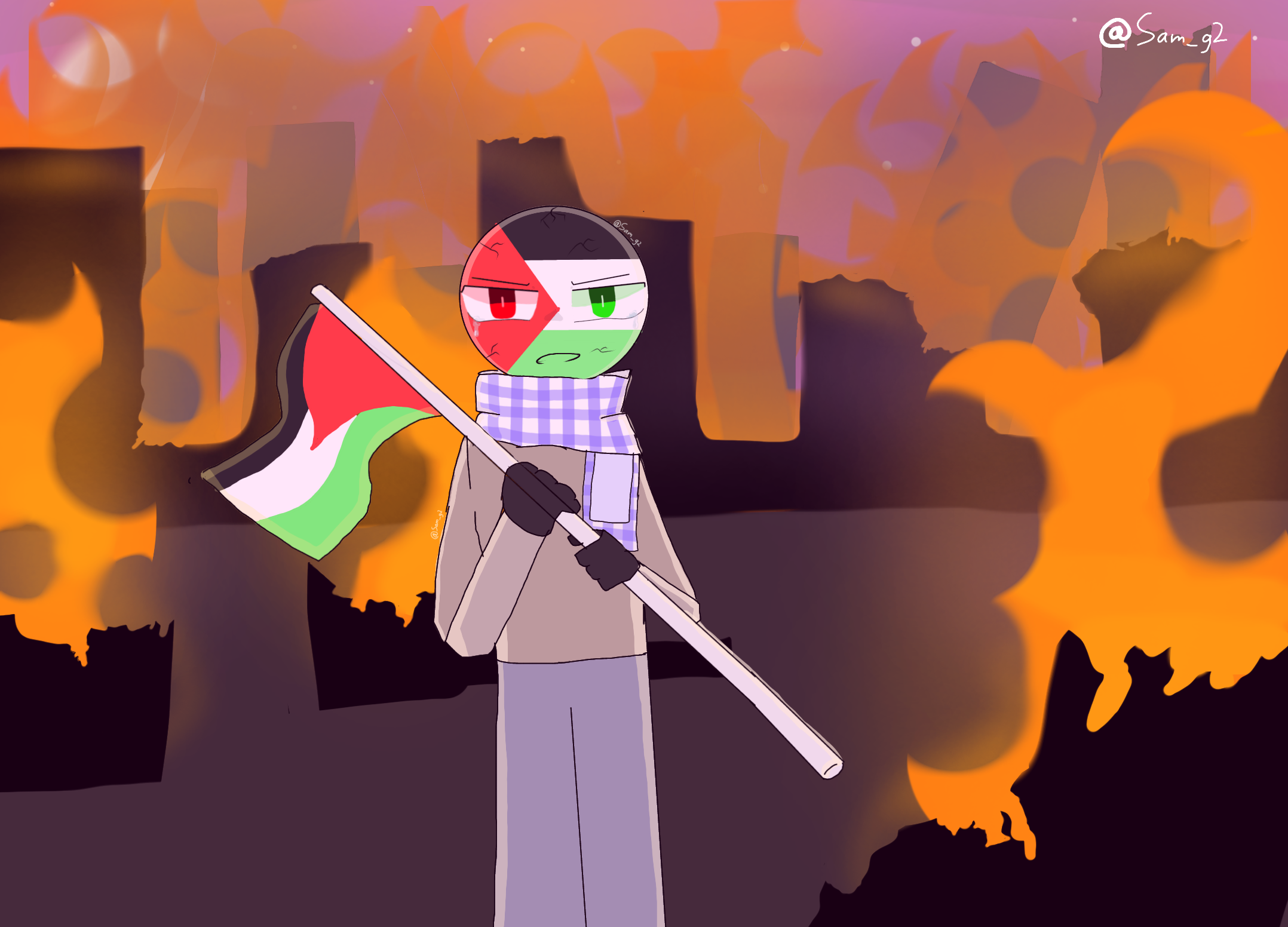 countryhumans Palestine - ibisPaint